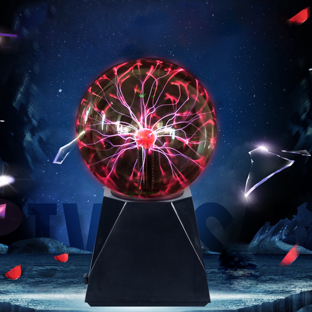 With Power Adapter Light Lamp Glass Ball Cool Electrostatic Flashing ...