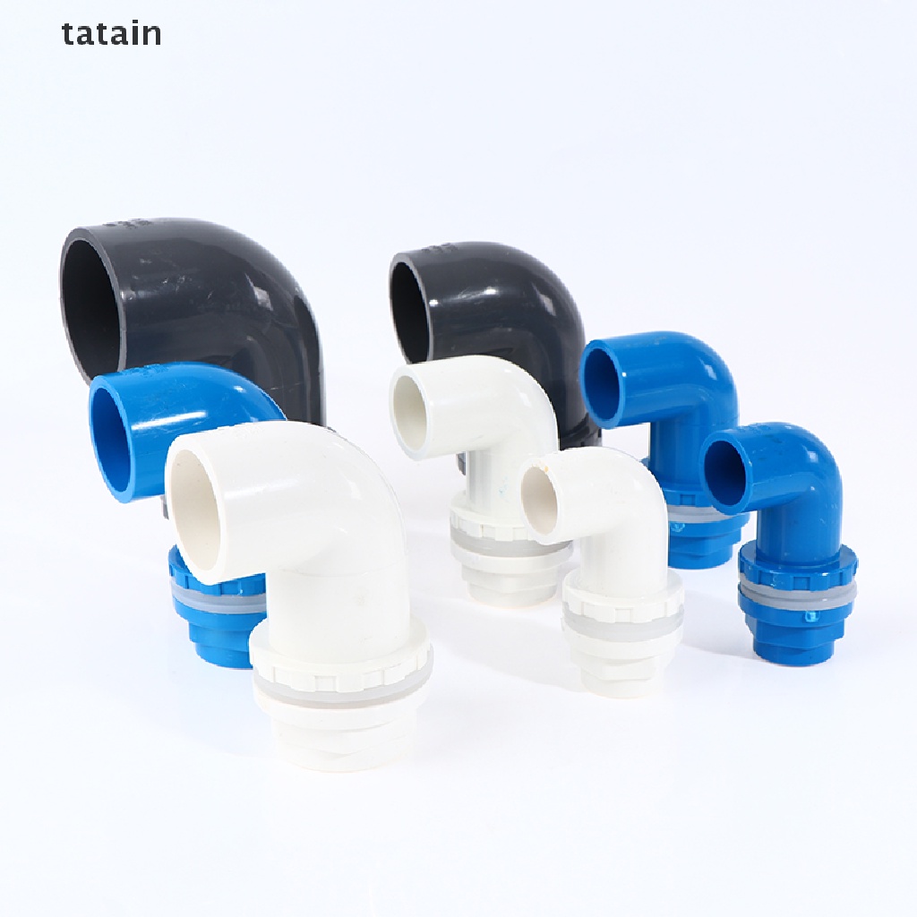[TAT] I.D 20 to 50mm L Type PVC Pipe Connectors Fish Tank Drain Joints ...