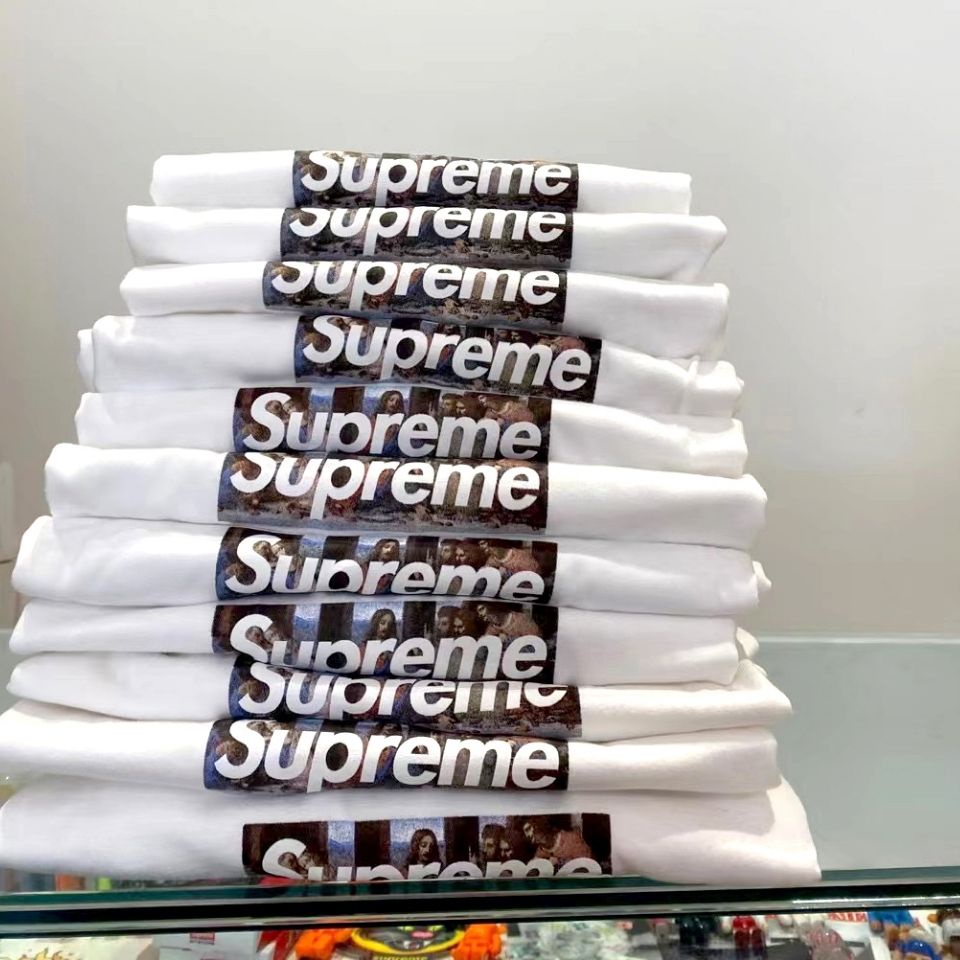 SUPREMESUPREME แขนสั้นﺴผ้าฝ้าย 100 Supreme เปิดจำกัดกล่องกระยาหารมื้อ ...