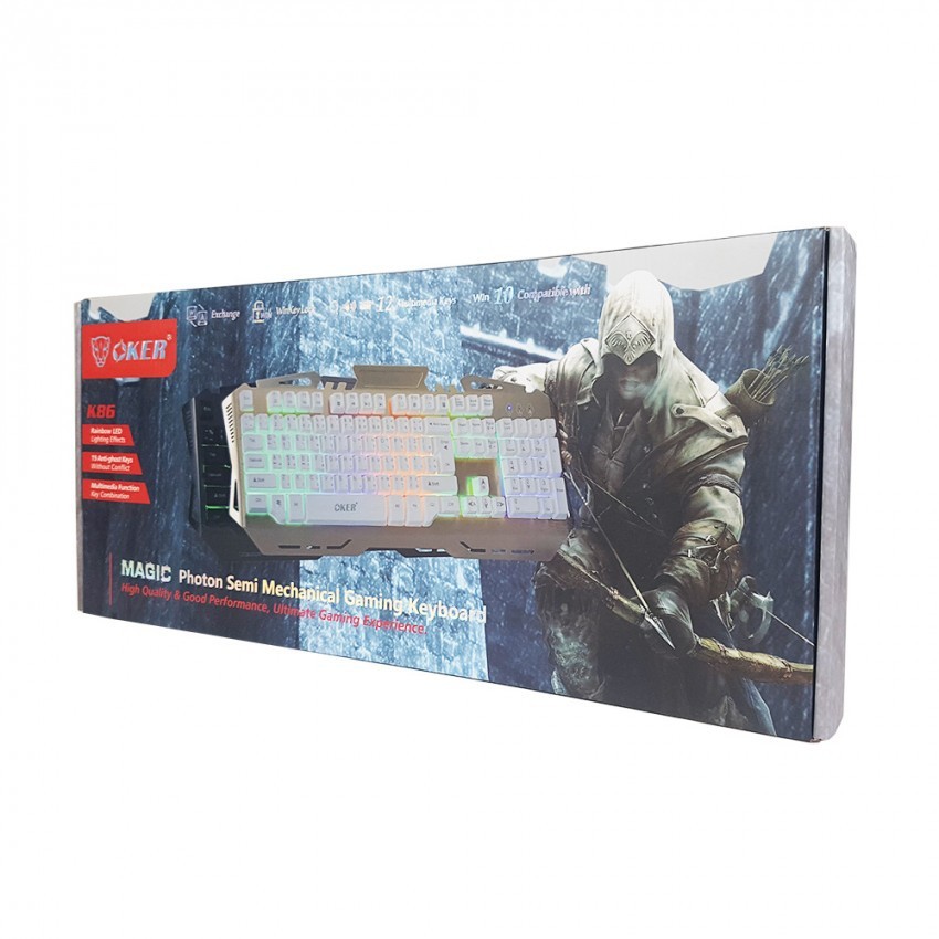 Oker คีย์บอร์ดเกมมิ่ง Magic Photon Semi Mechanical Gaming Keyboard K-86 ...