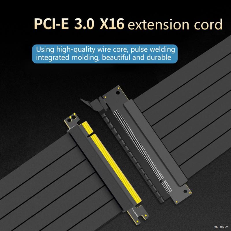 ☸⊕Full Speed 3.0 PCIE X16 Riser Cable Graphics Card Extension for GPU ...