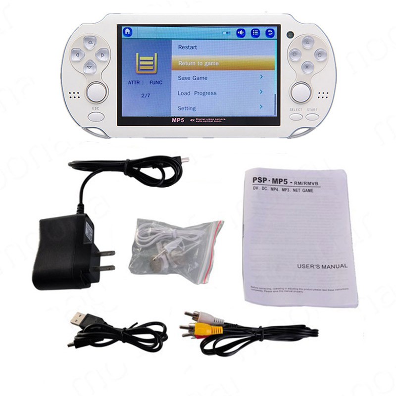 PSP เกมแบบพกพาคอนโซลจริง 8 กิกะไบต์กล้องเกมวิดีโอสำหรับของขวัญ 4.3 inch ...