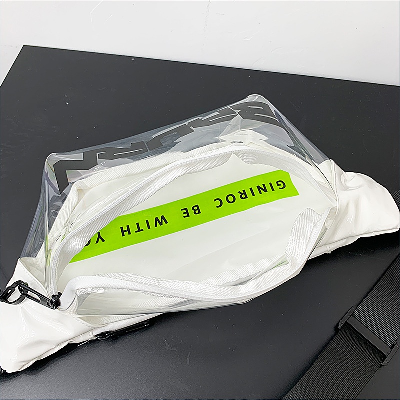 Iug Ulzzang กระเป๋าคาดอก Pvc กันน้ํา และใส แฟชั่นสําหรับผู้ชาย - hjxhl1 ...