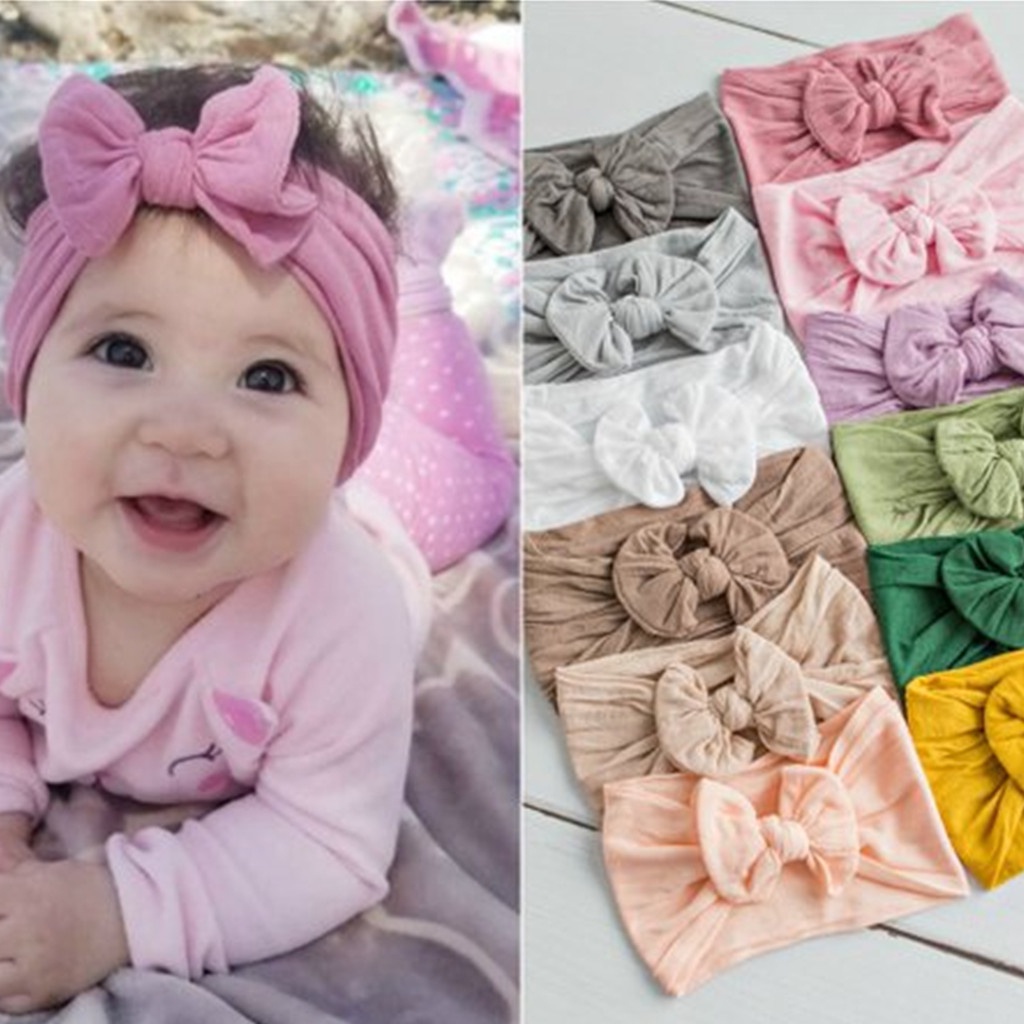 วงผมBaby Girl Headband Infant Hair Accessories Bows Newborn Headwear ...