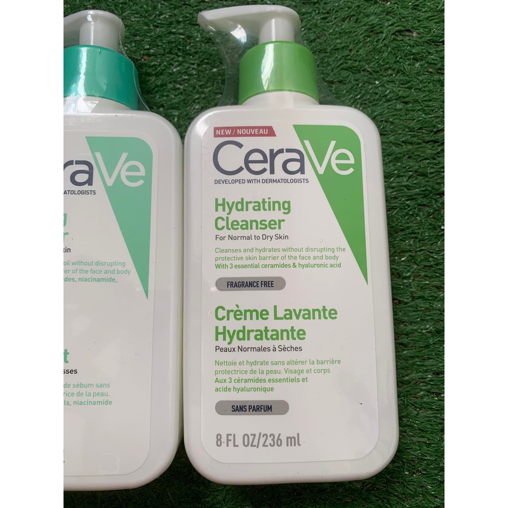 CeraVe SA Smoothing Cleanser Hydrating Gel Moussant Moisturizing Lotion ...