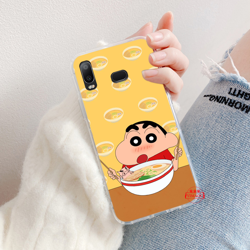 เคสใส แบบนิ่ม ลายการ์ตูนชินจัง 92C สำหรับ Samsung A01 EU A10 A10S A11 ...