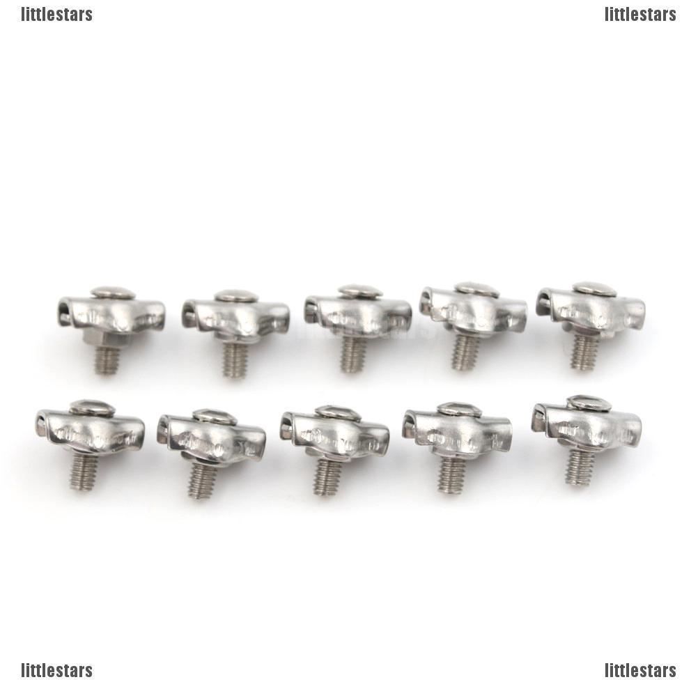 {LUV} New 10x Stainless Steel wire cable rope simplex wire rope grips ...