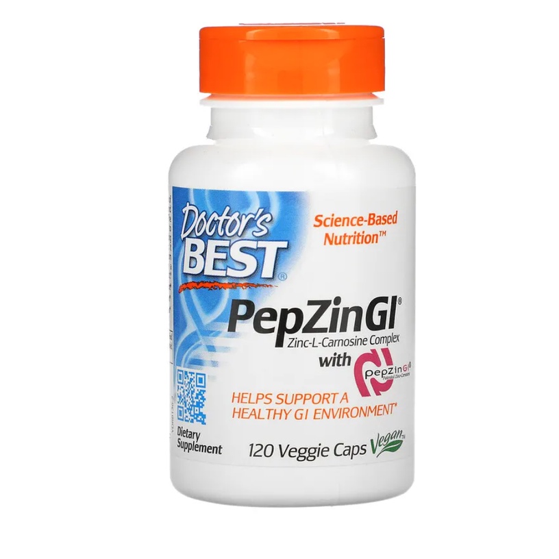 Doctor's Best, PepZin GI Zinc-L-Carnosine Complex 120 Veggie Caps ...