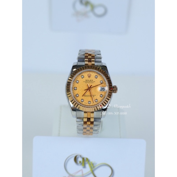 Rolex Datejust 31 mm. 2tone Rose gold Automatic japan movement สำหรับ ...