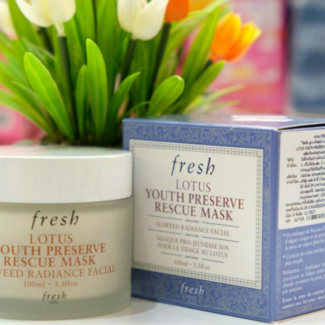 Fresh Lotus Youth Preserve Rescue Mask มาส์กฟื้นฟูผิวใสเร่งด่วนภายใน 5 ...
