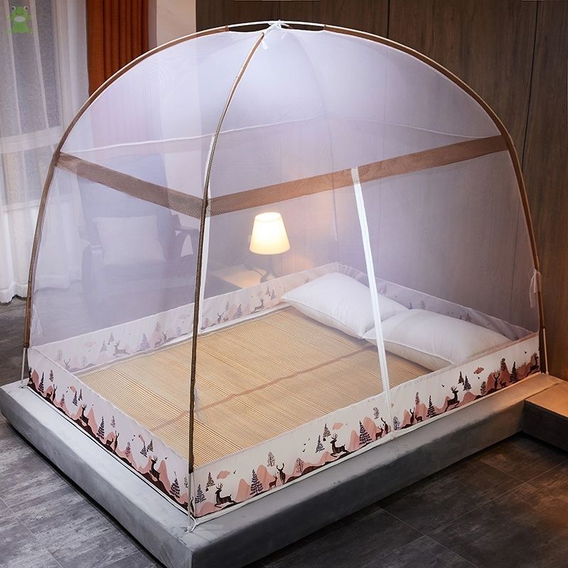 แบบดั้งเดิมyurts สีชมพูค่ะ พับเก็บได้ มุ้งกันยุง หอพักนักศึกษา ด้านล่าง ...