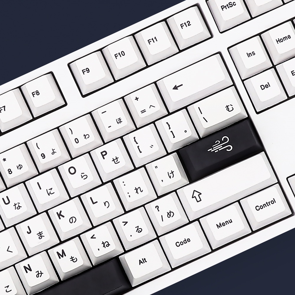 BOW Keycap Minimalist White Keycaps with Sub Legend PBT sublimation ...
