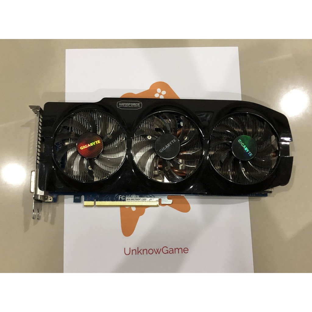 การ์ดจอ Gigabyte GeForce GTX 670 (GV-N670OC-2GD) 2GB GDDR5 สามพัดลม แรงเกือบเท่า 1050Ti ...
