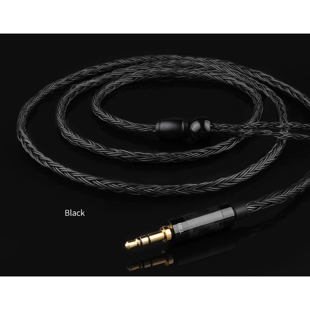 TRN-T2 สายหูฟั สายถัก 16Core ทองแดงเคลือบเงิน 2pin/mmcx to 3.5mm Hifi ...