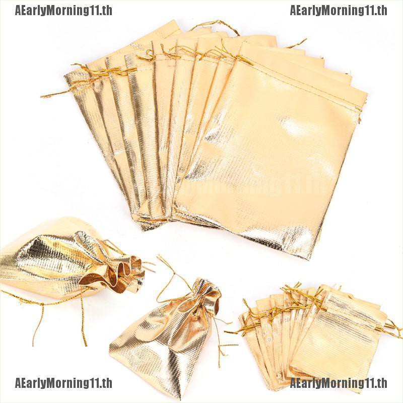 COD[AEarly]10PCS Wedding Drawstring Pattern Organza Party Gift Bags ...