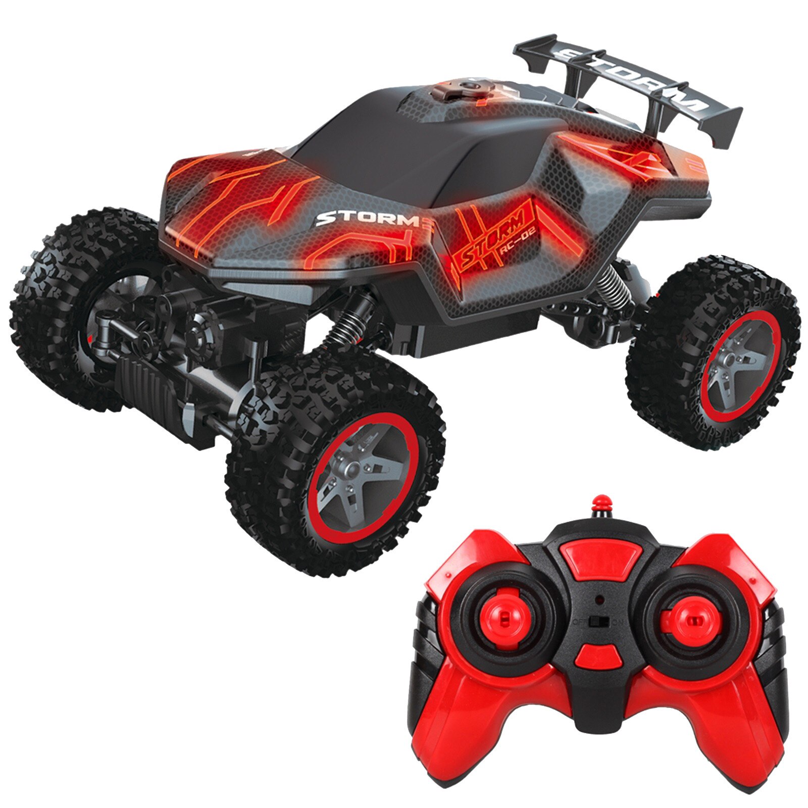 1:16 Remote Control 4WD 4x4 RC Crawler LED Light Truck RC Car Toy Roll ...