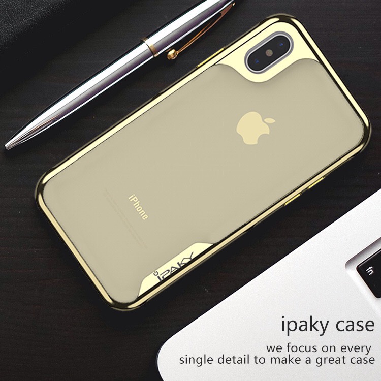 iPaky Luxury Electroplated Clear Silicone TPU Case for Apple iPhone X ...