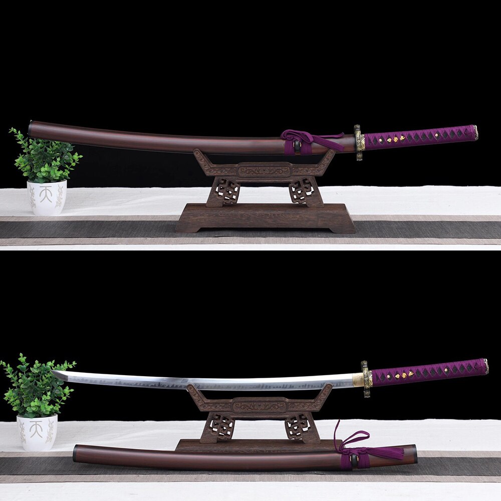 41 Inche 1095 Carbon steel Handmade Katana Sword Real Full Tang Sharp ...