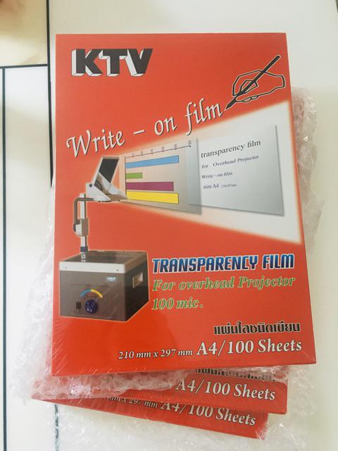 แผ่นใสชนิดเขียน A4 [KTV] 100 Mic. | Shopee Thailand