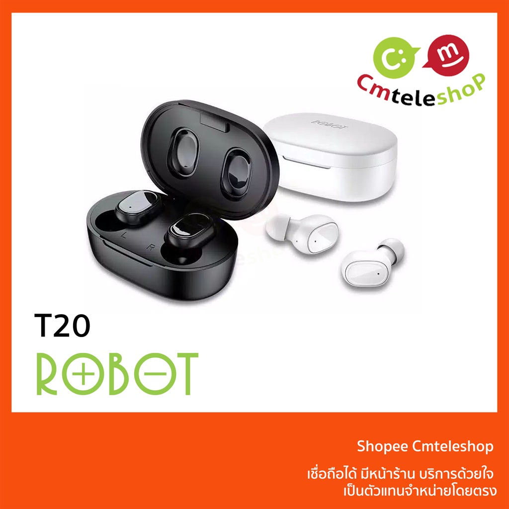 ROBOT T20 หูฟังบลูทูธ หูฟังไร้สาย Wireless Earphone Airbuds หูฟังตัด ...