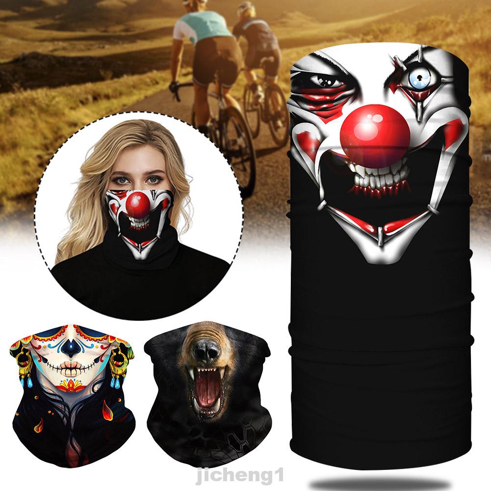2pcs Dustproof Printed Seamless Outdoor Sports Halloween Party Face ...