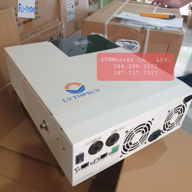 อินเวอร์เตอร์ ไฮบริดออฟกริด 5Kw/ 11Kw ระบบแบตเตอรี่ 48V High voltage Hybrid off grid LVTOPSUN By ...