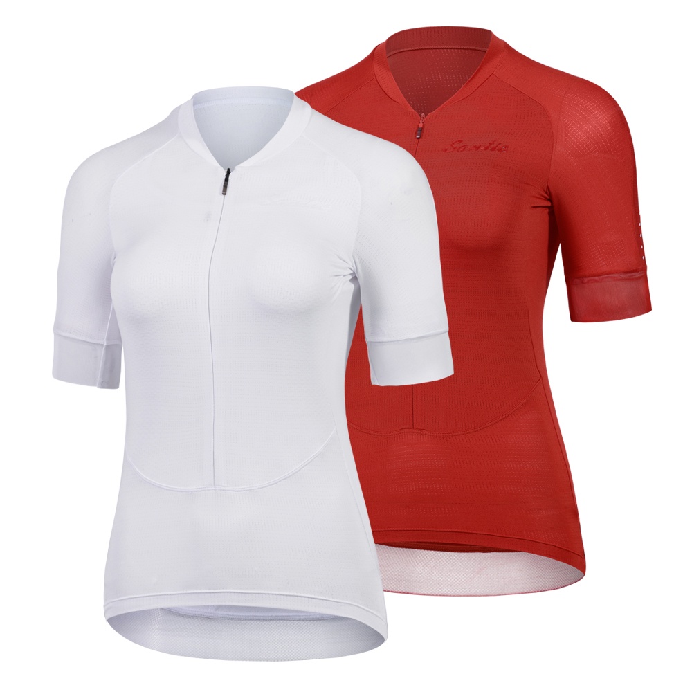 Santic มาใหม่ เสื้อกีฬาแขนสั้น สองชั้น กันลื่น สําหรับผู้หญิง เหมาะกับ ...