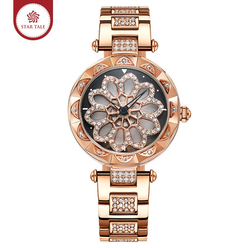 MK STAR TALE นาฬิกา GEDI นาฬิกาข้อมือผู้หญิงควอทซ์หน้าปัดหมุนได้ Casual ...