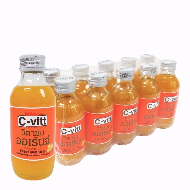 C-vitt ซีวิค เครื่องดื่มวิตามินซี รสส้มขนาด 140 ml. แพค 10 ขวด | Shopee ...