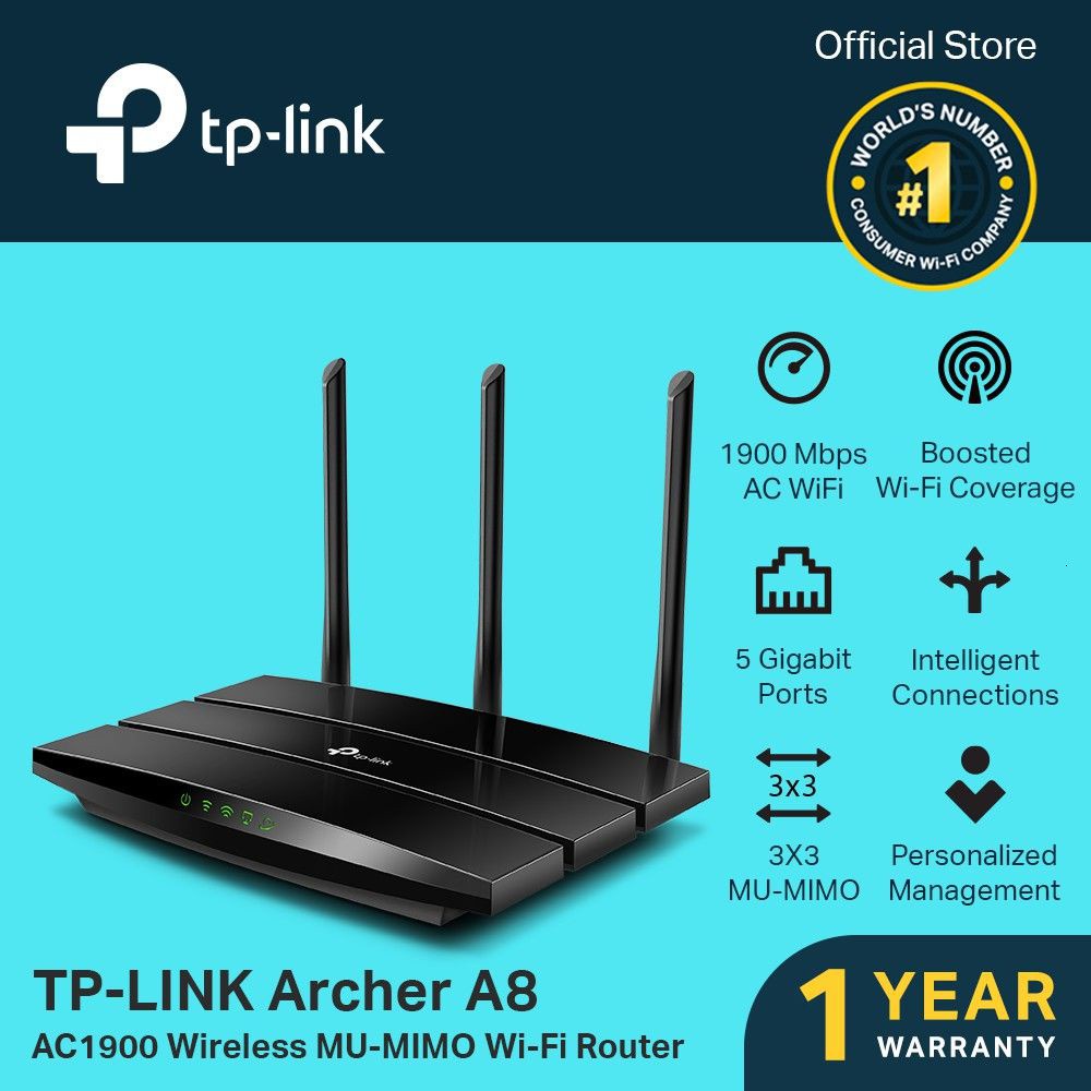 DiscountTp-Link Archer A8 AC1900 Wireless MU-MIMO WiFi Router | 2.4G ...