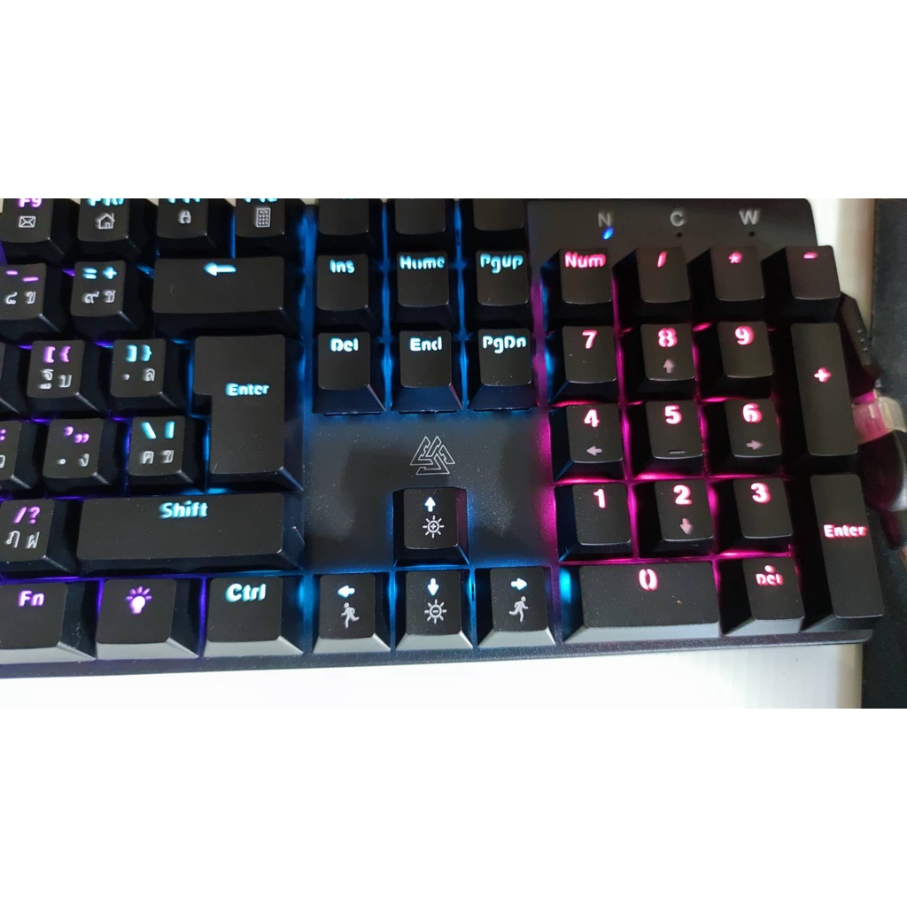 Keyboard Mechanical Gaming EGA K101 คีย์บอร์ดเกมมิ่ง คีย์บอร์ดมีไฟ Blue ...