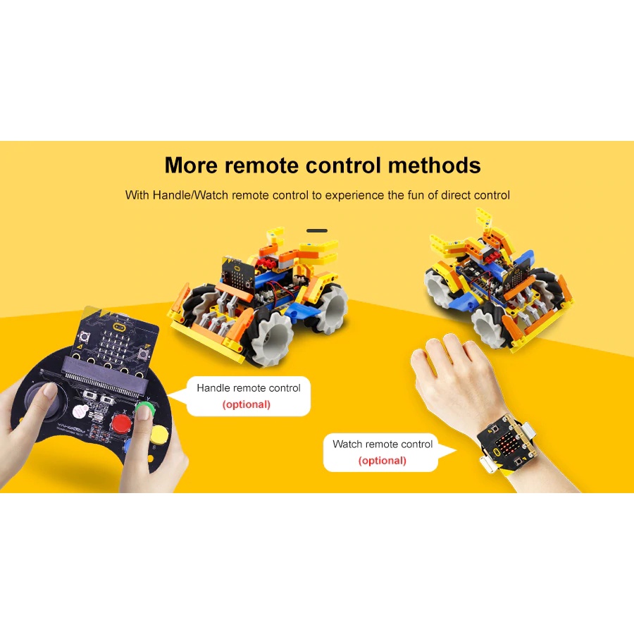 หุ่นยนต์ microbit Omnibit smart robot car with Mecanum Wheel พร้อม ...