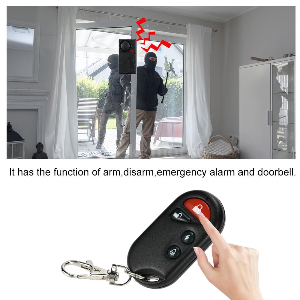 Wireless Remote Control Vibration Alarm Home House Security Door Window ...