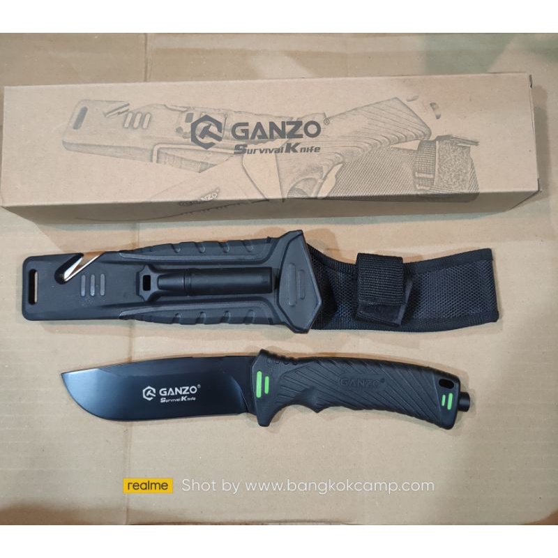 GENUINEมีดเดินป่า มีดพก Ganzo Hunting Survival Knife กานโซ่ รุ่น G8012 ...