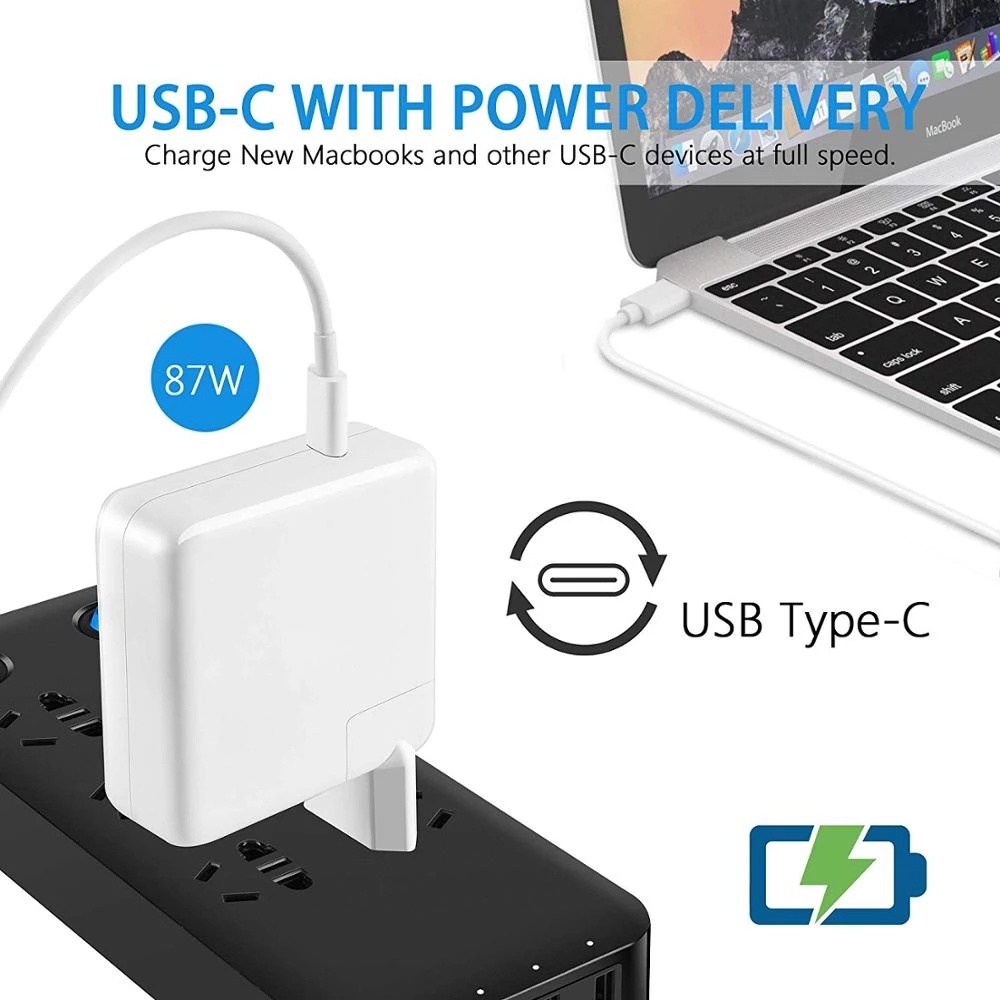 Hot Stock30W 61W 87W PD USB-C Notebook Laptops Power Adapter Type-C Fast Charger For MacBook Pro ...