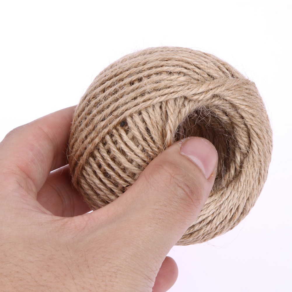 ACT 1Roll 50M Natural Burlap Hessian Jute Twine Cord Hemp Rope String ...