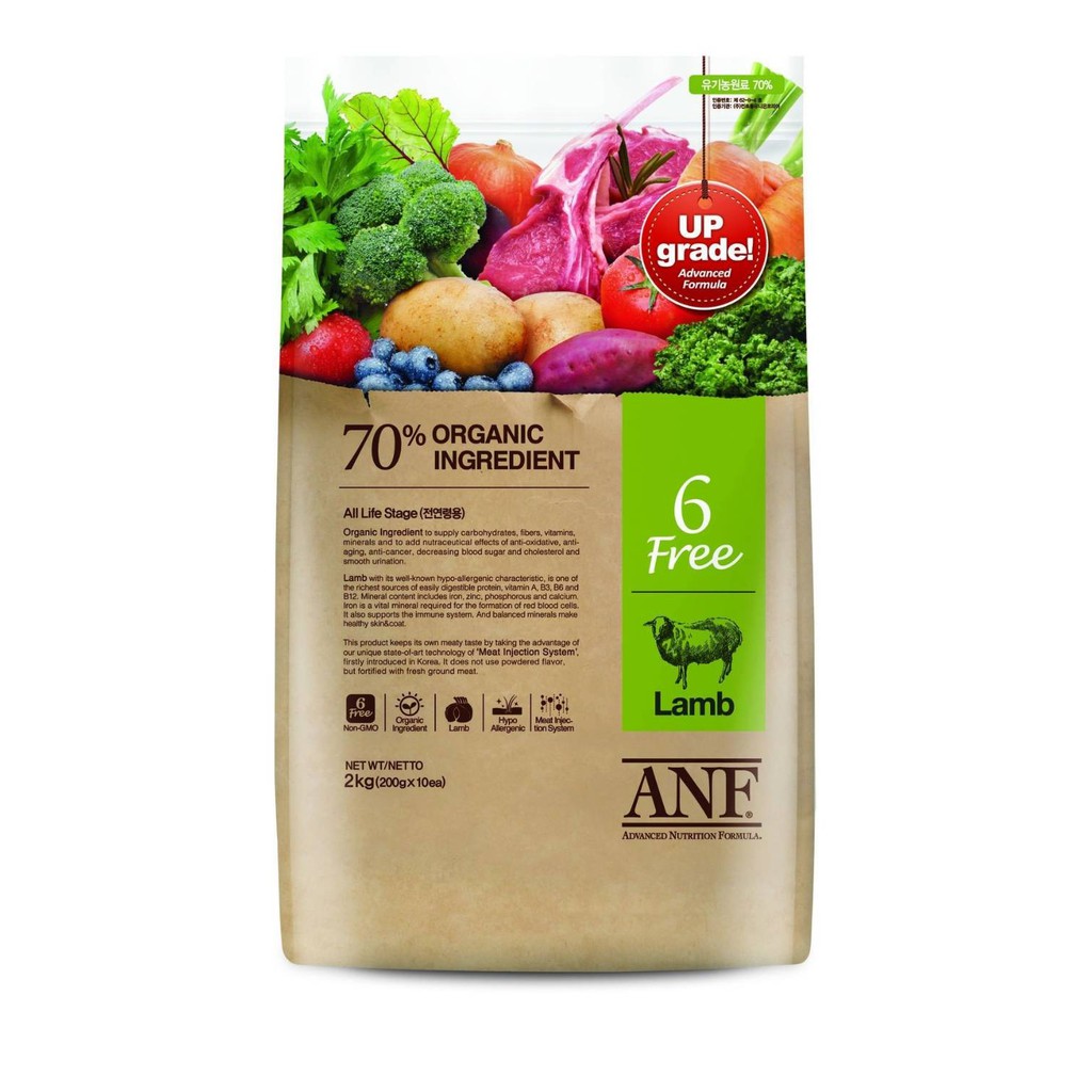 ANF Organic 6FREE LAMB 2กก. อาหารสุนัขโต เนื้อแกะ สูตรออร์แกนิค (Dog ...
