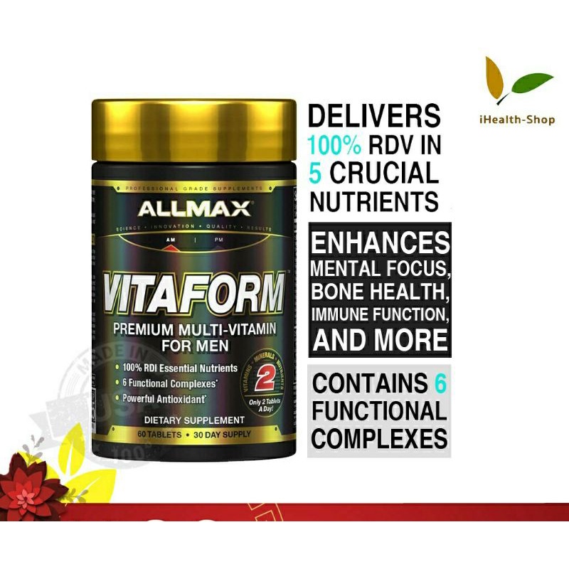 ️ALLMAX VITAFORM 60 Tablets. ( พร้อมส่ง ) Exp.0524 - zenniththai - ThaiPick