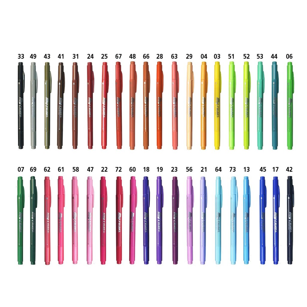 Dong-A ปากกาสี my color 2 DONG-A Twin type Sign Pen - mindartshop ...