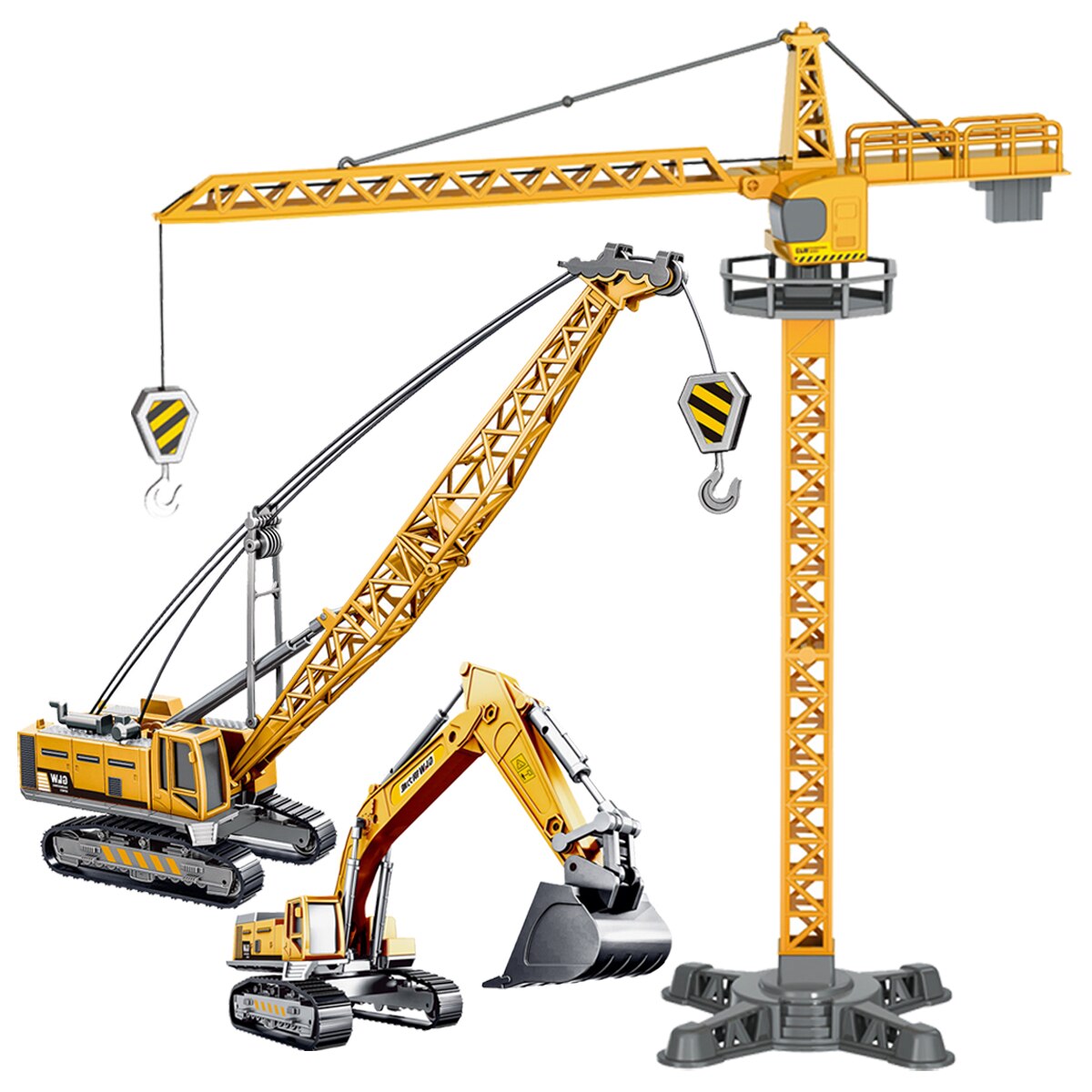 Alloy Engineering Bulldozer Crane Construction Truck Designer for Boys ...
