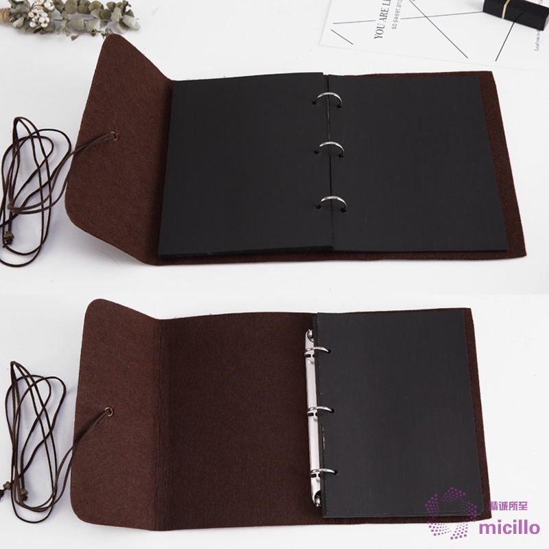 ღღDIY Photo Albums Felt Cover Handmade Vintage Photo Album Scrapbook ...