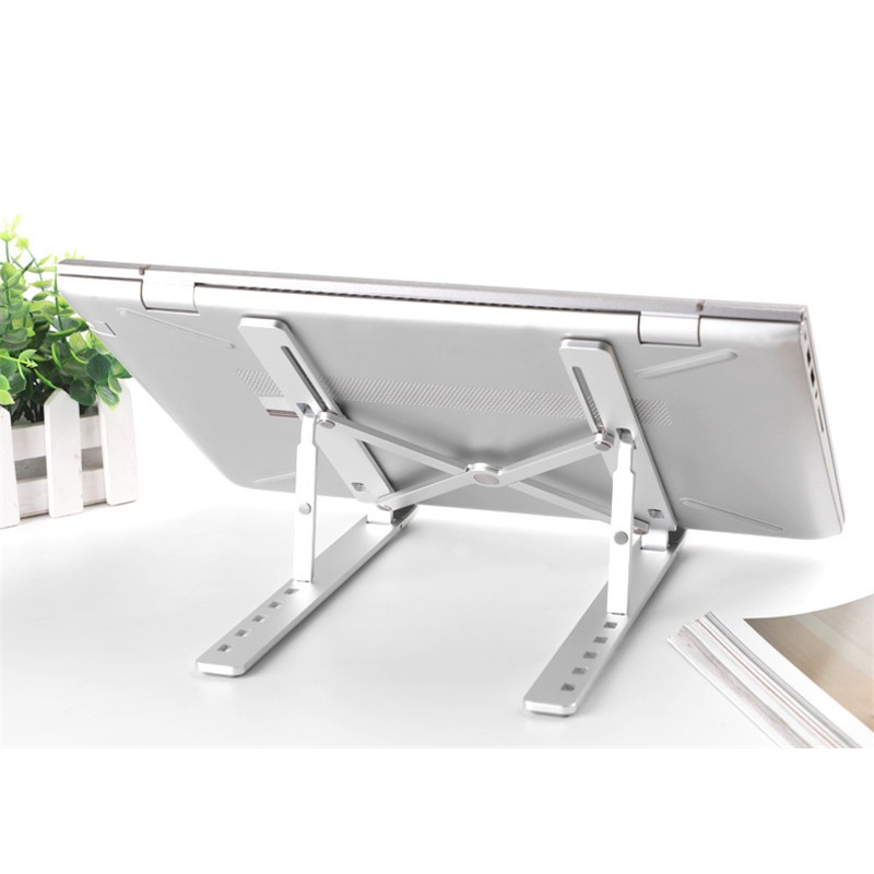 Metal Adjustable Foldable Laptop Tablet PC Stand Holder Portable Slim ...