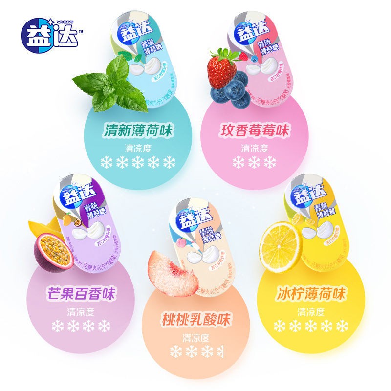 Yida Xuerong Mint Candies 21g น้ำตาลฟรีไซลิทอล Fresh Breath Kissing ...