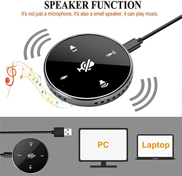 2021 New USB Conference Microphone with Speaker,Omnidirectional ...
