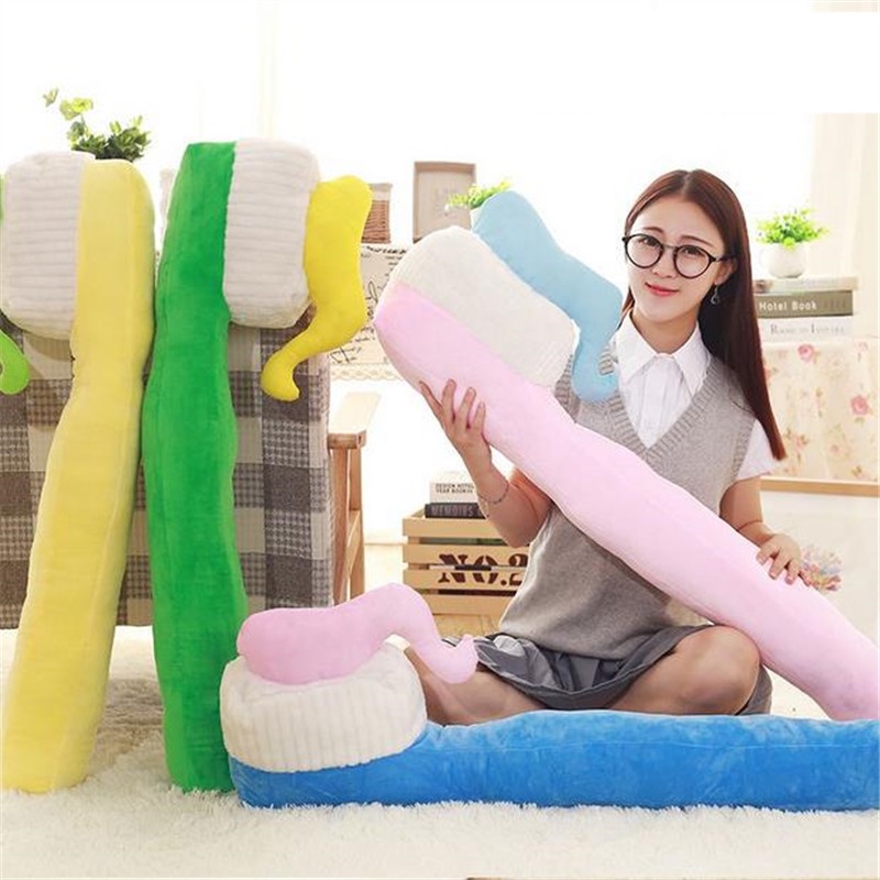 90CM One Piece Creative Toothbrush Pillow PP Cotton Stuffed Sleeping ...