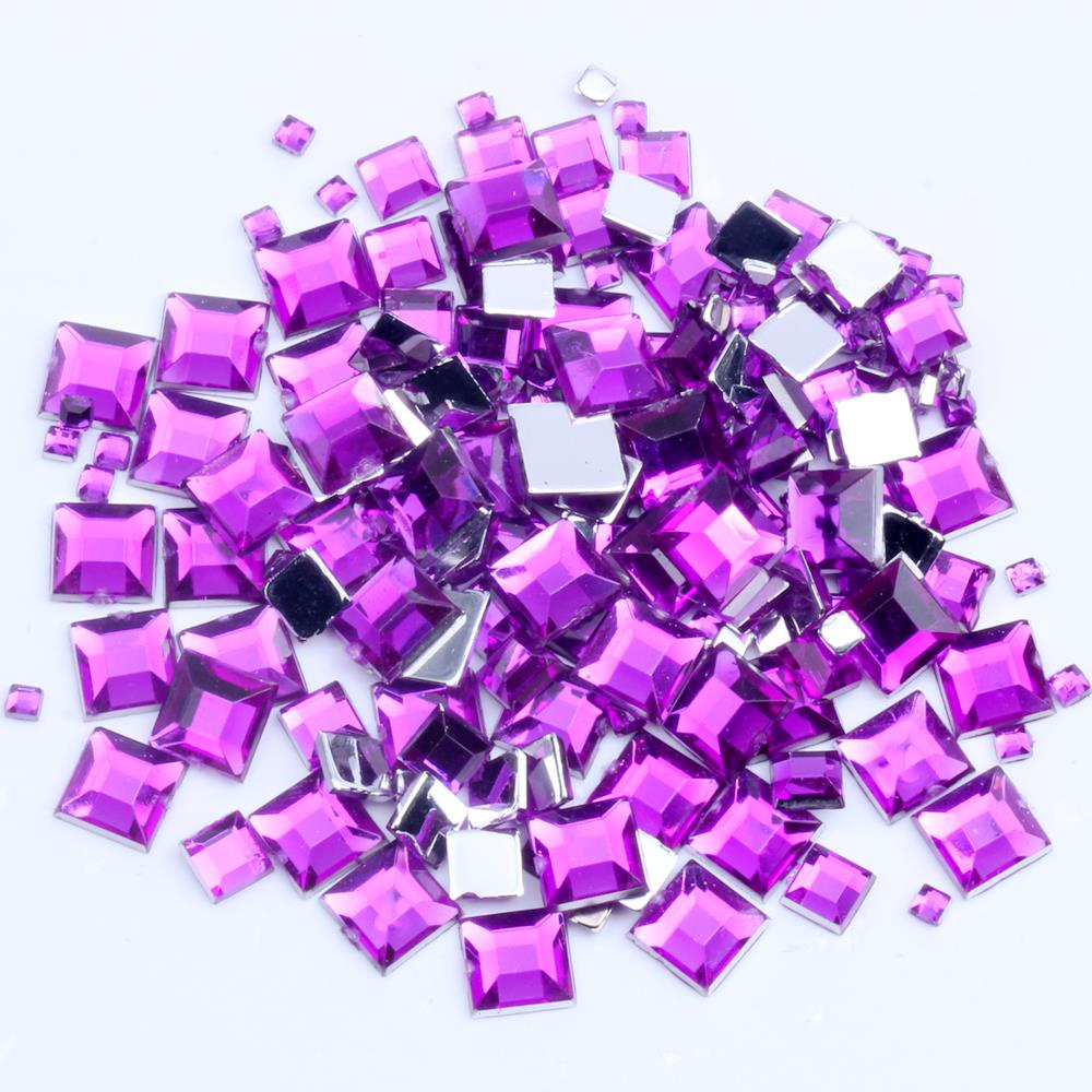 Nail Rhinestone FlatBack Stone Square 6mm 5000pcs Bulk Bag For Crafts ...