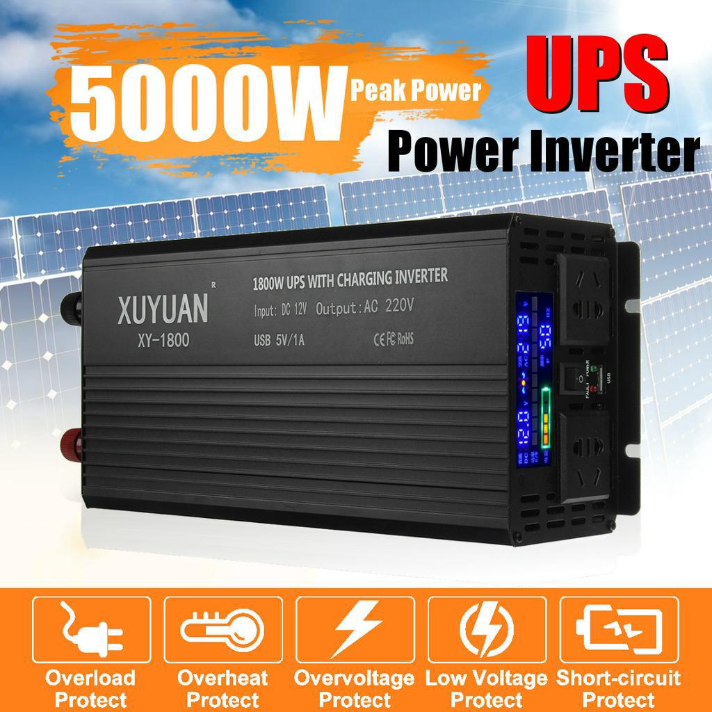 5000W Max DC 12V to AC 220V UPS Pure Sine Wave Power Inverter For Car Boat - kuvuy_14iy - ThaiPick