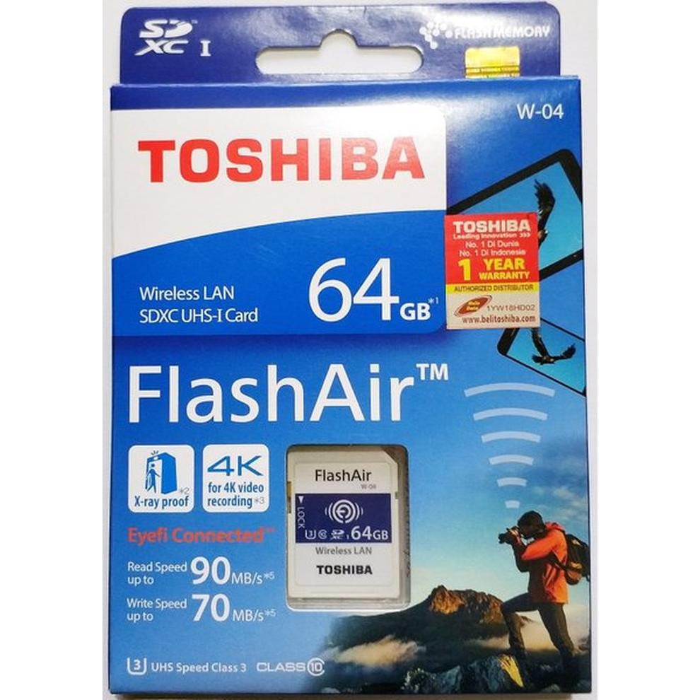 Toshiba Flashair Sd Card 64gb การ์ดไร้สายสําหรับ Toshiba | Shopee Thailand