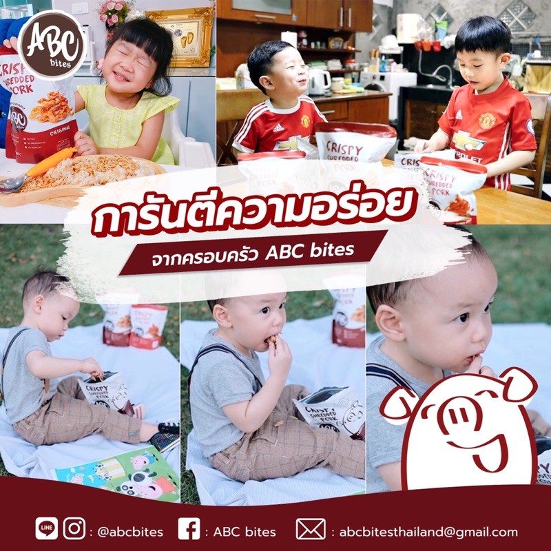 แพ็ค 12 หมูหยองกรอบ ABC bites กรอบอร่อย ไร้มัน ไร้สารกันบูด - abcbites ...