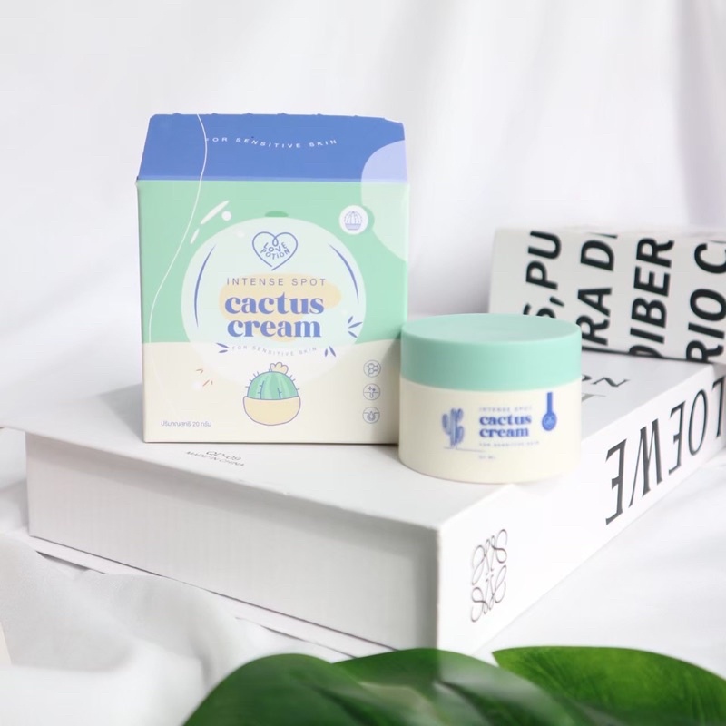 พร้อมส่ง แคคตัสครีม แบบกระปุก สูตรใหม่ ครีมแคคตัส Cactus cream lovepotion ลดรอยสิว เติมความชุ่ม ...